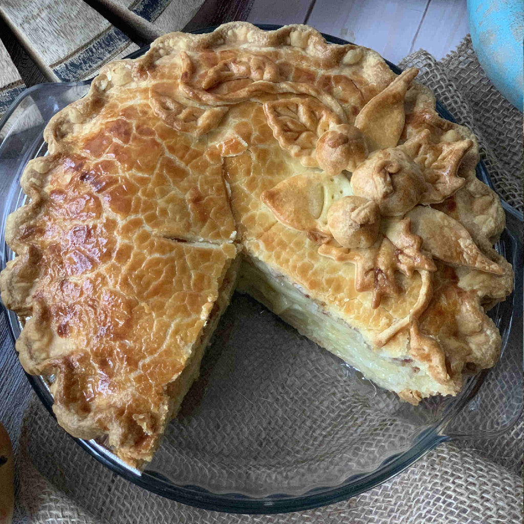 Fall Themed Decorated Signature Apple Pie (V) — A La Mode Restaurant Ltd.